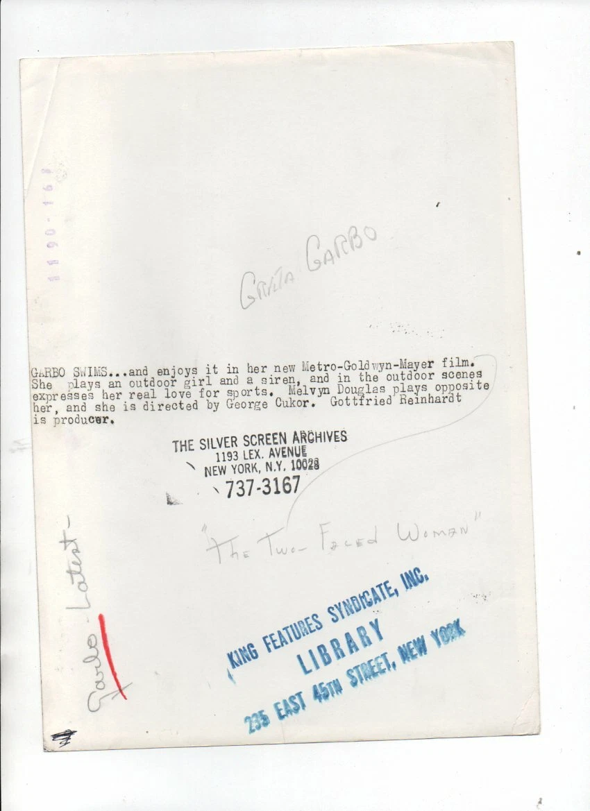 Greta Garbo Swimming