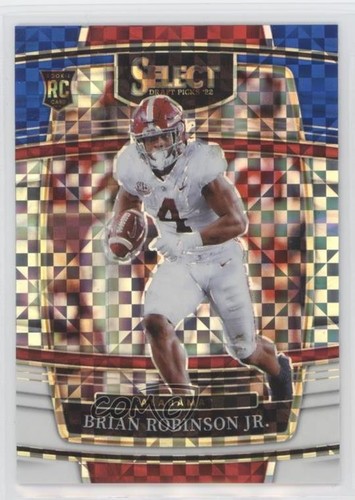 2022 Select Draft Picks Blue & White Squares Prizm Brian Robinson Jr ...