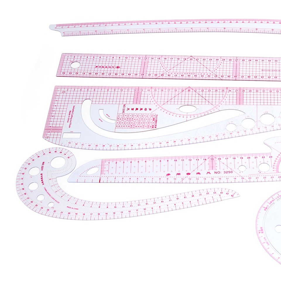 7pcs Sewing Ruler Set French Curve Pattern Making Ruler Kit For ...