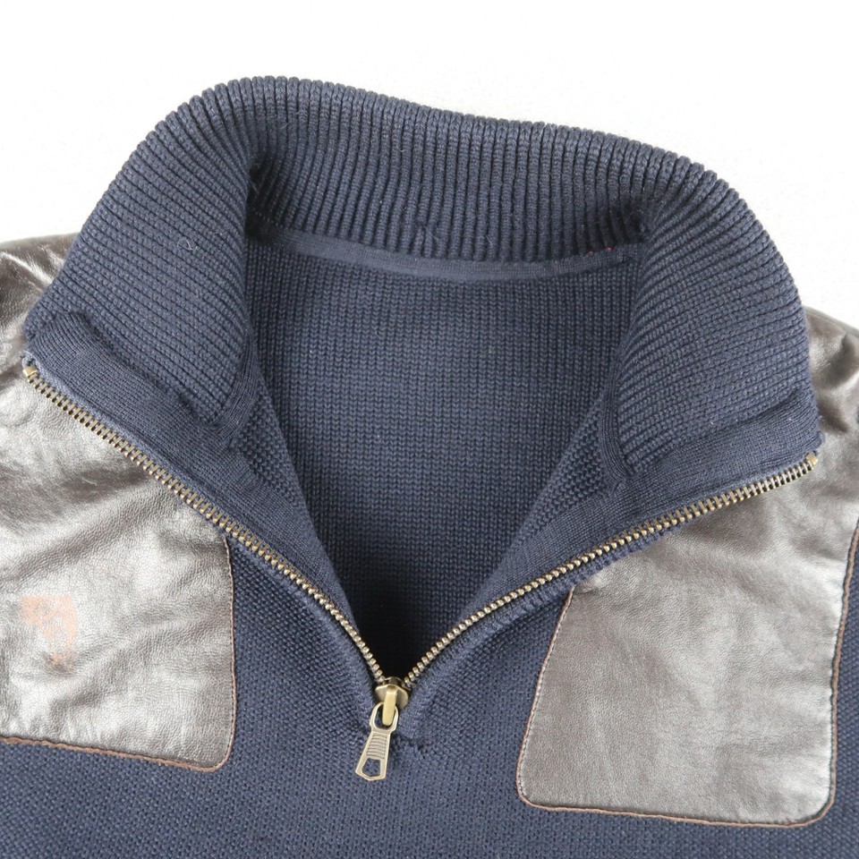 BARBOUR TOKITO Wool Skyfall XL XLarge Hudson 1/4 Zip Knit Sweater ...