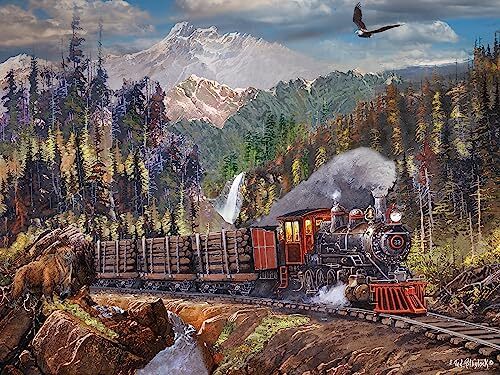 Ceaco Ted Blaylock Placerville Steam Engine Train 750 Piece Jigsaw ...