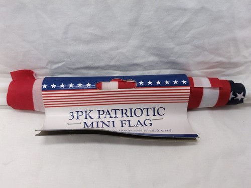 3PK Patriotic Mini Flags On A Stick 11.4" X 6" | eBay