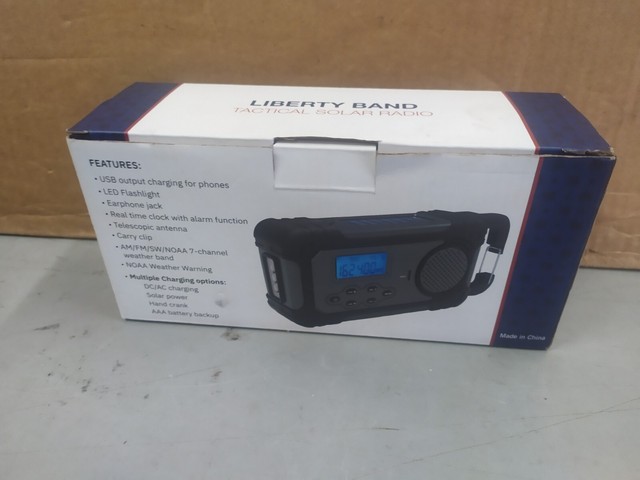 Liberty Band Tactical Solar Radio 4-Patriots AM/FM/SW/NOAA 7-Channel ...