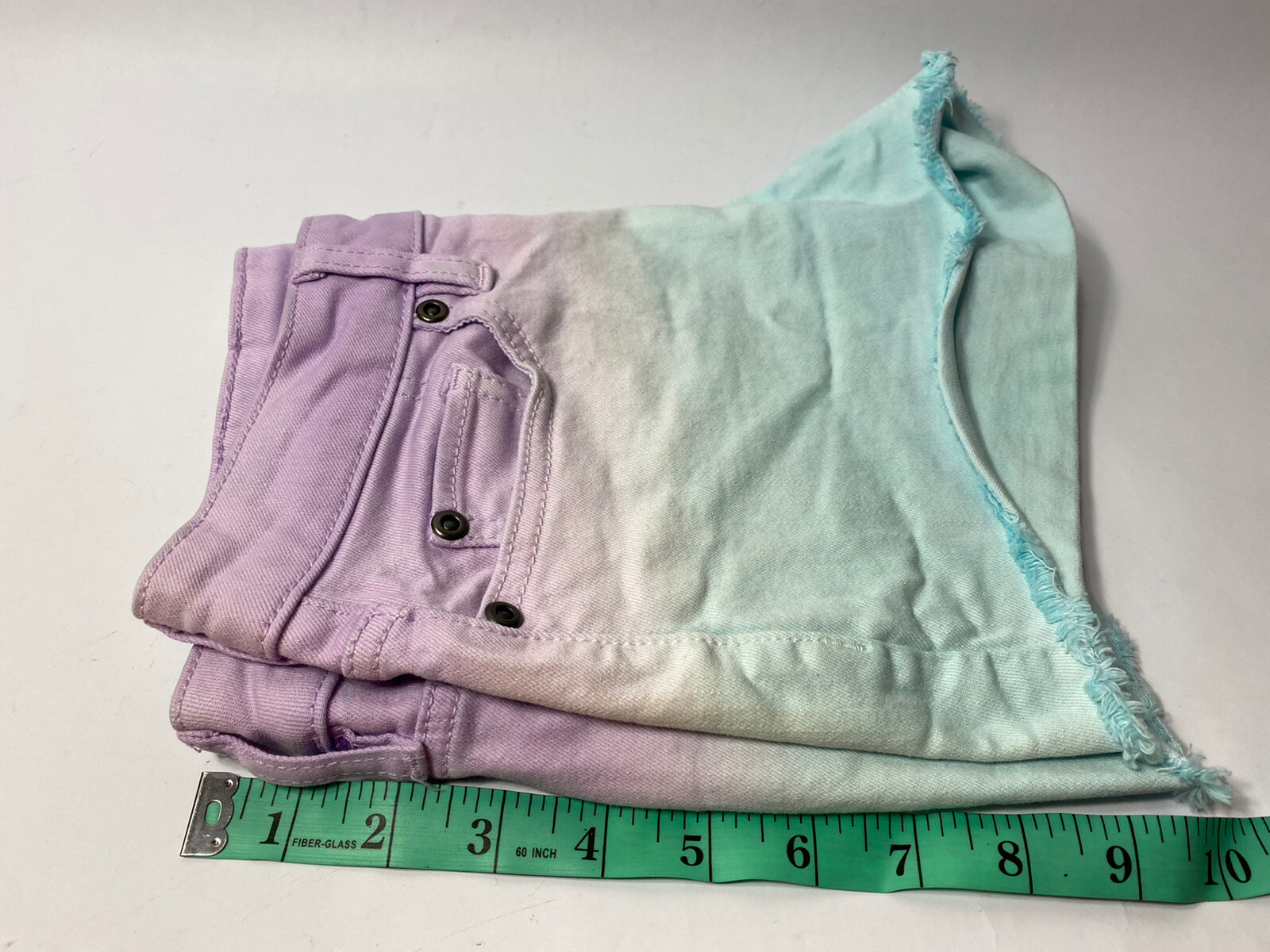 Disney The Little Mermaid Size 1 Juniors Ariel Dip Dye Cut-Off Raw Hem ...