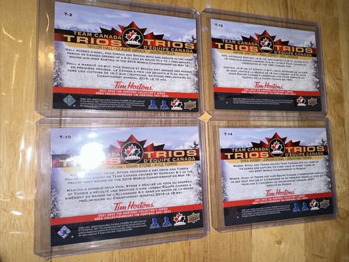 2021-22 Tim Hortons Hockey Team Canada Trios Lot of 4/15 Cards PARTIAL ...