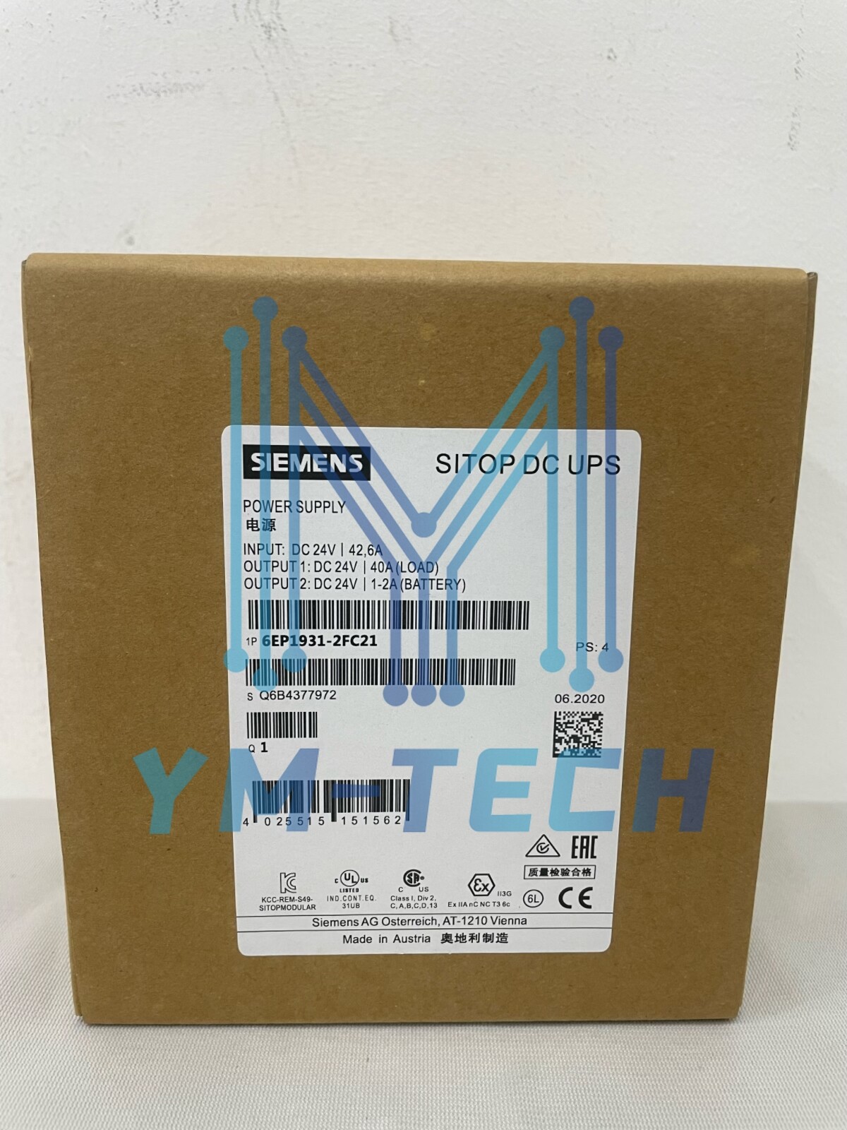 New Siemens 6EP1931-2FC21 6EP19312FC21 SITOP DC UPS Module 24V/40A ...