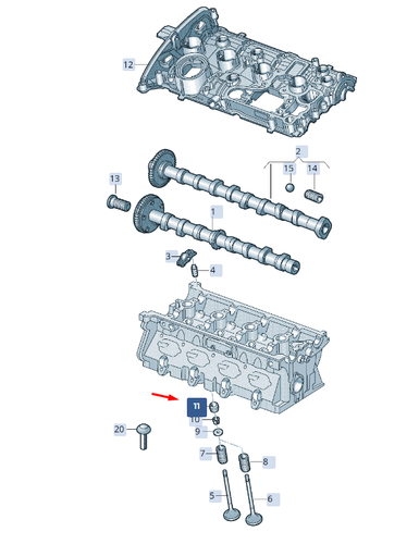 New SKODA SUPERB MK3 Outlet Valve Stem Seal 06L109675C | eBay