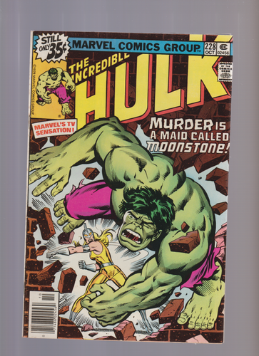 INCREDIBLE HULK 228 (1978) NEWSSTAND Moonstone (Karla Sofen) First ...