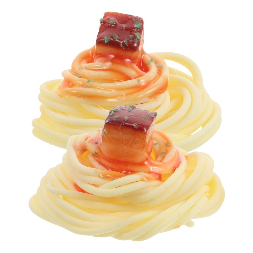 2 Pcs Artificial Food for Display Spaghetti Pasta Fake Realistic | eBay ...