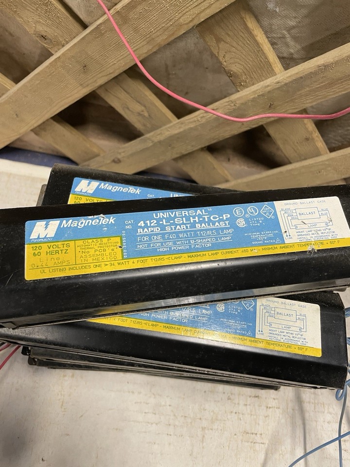 Lot Of 9 / Magnetek 412-L-SLH-TC—P Rapid Start Ballast / Fluorescent ...