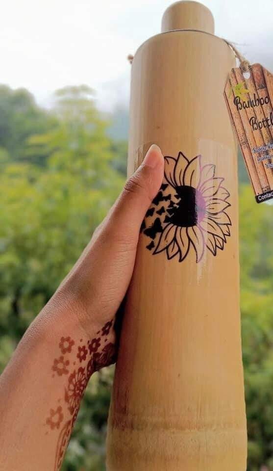 Healthy Ecofriendly reusable Handmade Bamboo Bottles 750ml free ...