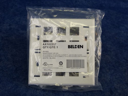 NEW Belden AX102257 KeyConnect Faceplates 12-Port, with ID Windows ...
