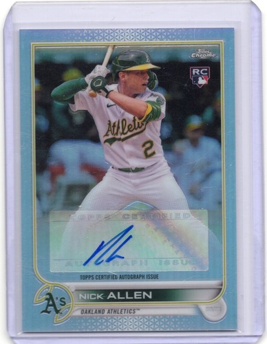 2022 Topps Chrome #AC-NAL Nick Allen Athletics Autograph | eBay