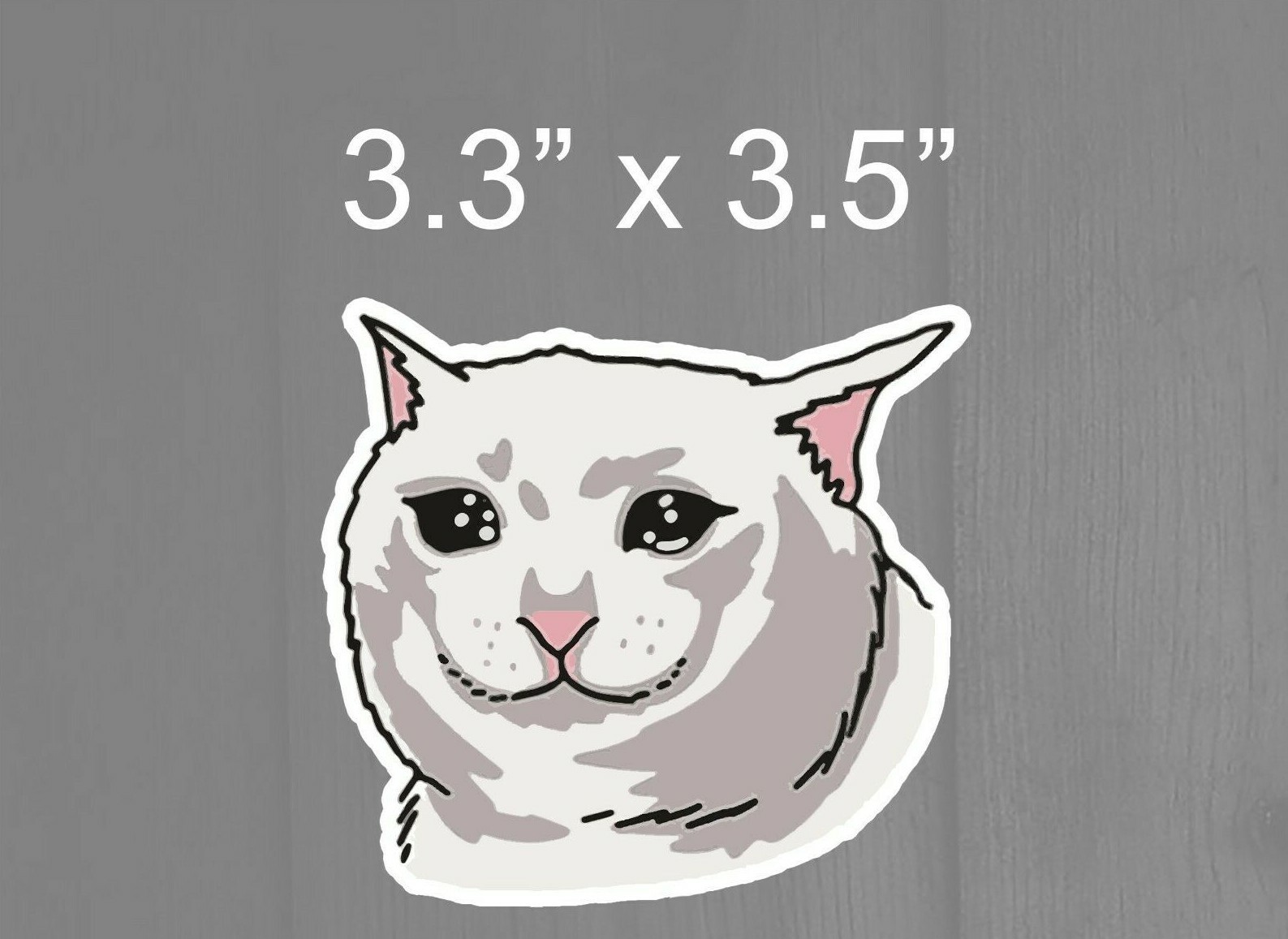 Sad Cat Meme Funny Car Bumper Vinyl Sticker Car Decal Macbook Ipad ...