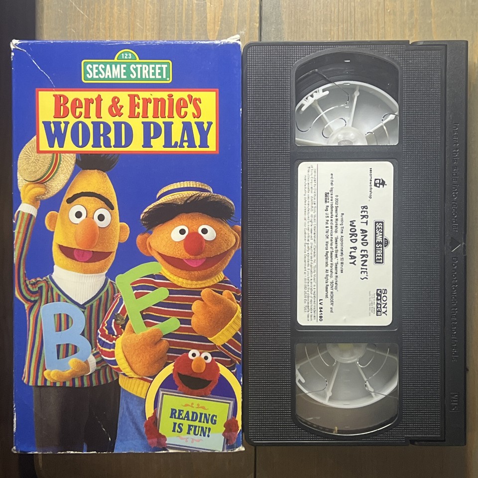 VHS Sesame Street - Bert and Ernies Word Play (VHS, 2002) 74645418032 ...