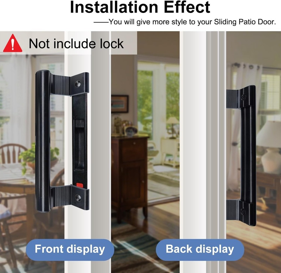 Sliding Door Handle 8" Aluminum Sliding Glass Door Pull - Sliding Patio ...