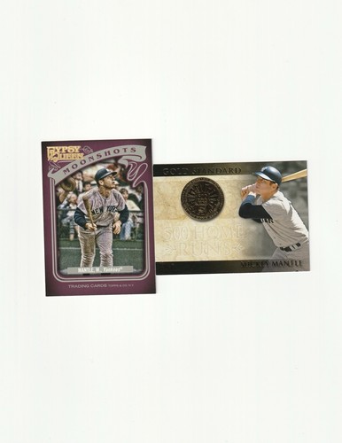 Mickey Mantle Topps Gypsy Queen Moonshots & Gold Standard 500 Home Runs ...