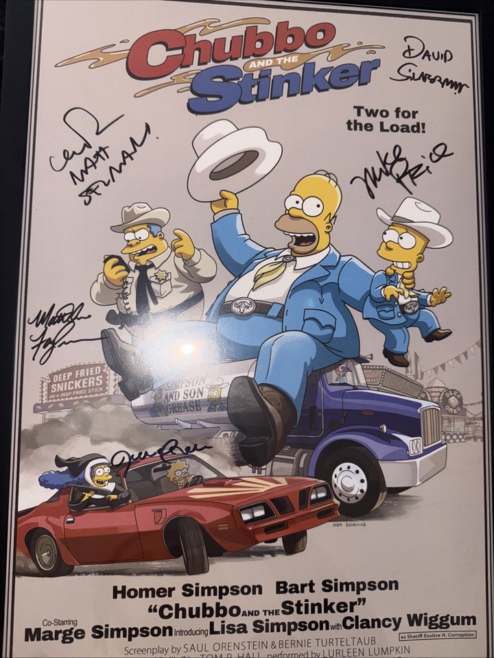 SIGNED Simpsons Poster SDCC 2025 MATT GROENING Sketch + Cast Print #1 ...