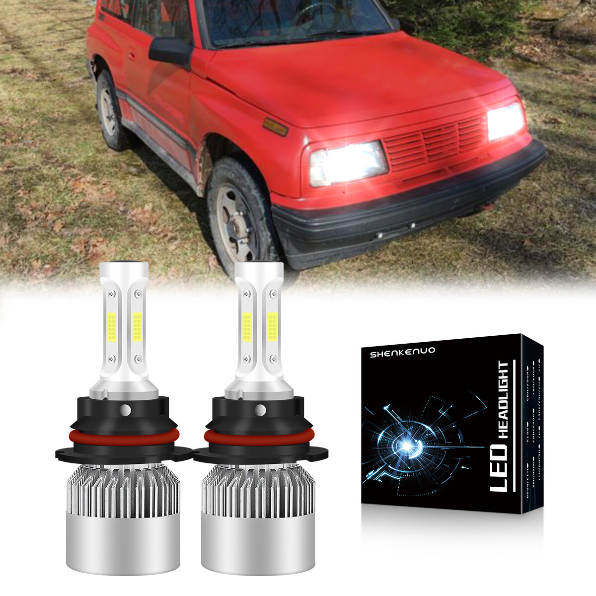 For GEO TRACKER 1989-1997 WHITE 2x Front LED Headlight Bulbs High/Low ...