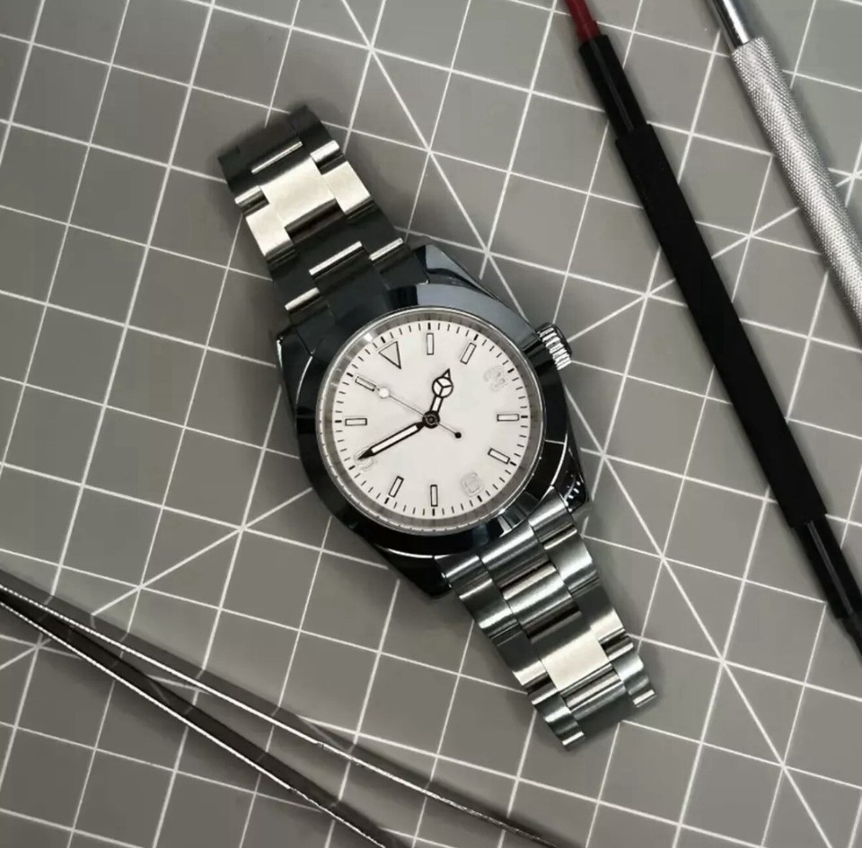 Custom 39mm Explore 369 Dial Style Mod Watch White w/ NH35 Automatic | eBay
