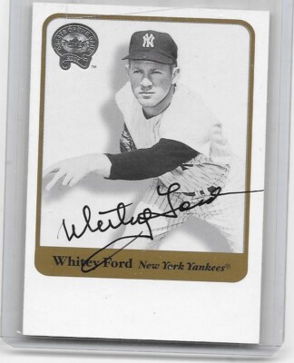 WHITEY FORD 2001 FLEER GREATS OF THE GAME CERTIFIED AUTOGRAPH | eBay