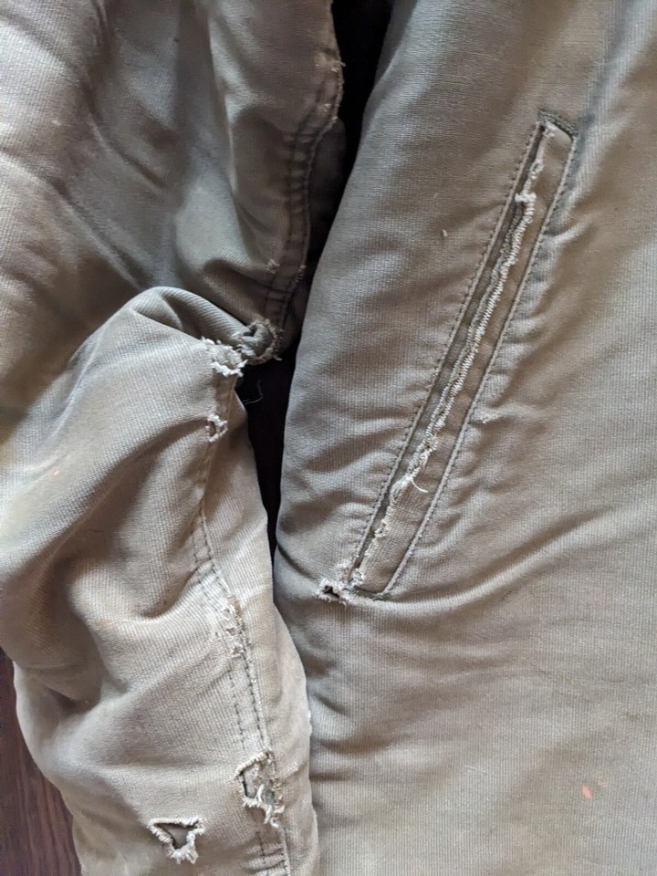 Vintage Military N-1 Deck Jacket Coat USAAF WWII US Navy USS Brough ...