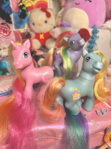 ⭐️ [G3 My Little Pony] Glittery Rarity, Party Cake & Rainbow Swirl ⭐️ ...