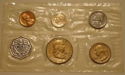 5 piece 1962 United States Mint PROOF SET original Gem sealed Pliofilm ...