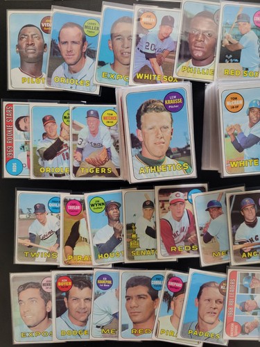 1969 Topps Baseball Card Starter Lot - 213 Different - High Numbers and ...