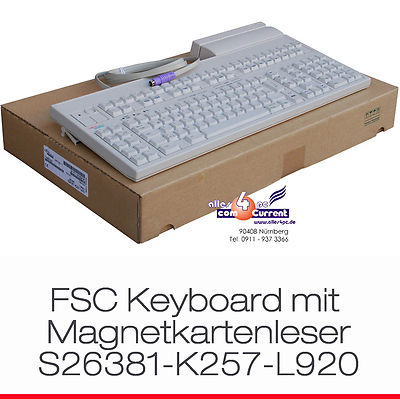 Ps/2 Fujitsu-Siemens FSC Keyboard S26381-K257-L920 KBPC EM Magnetic ...