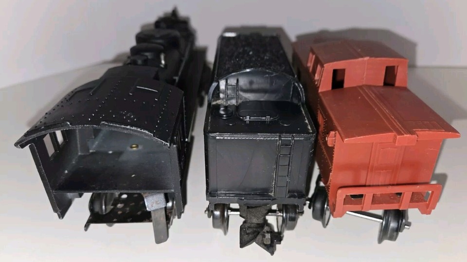 Marx 666 Diecast Steam Locomotive w/ Santa Fe Tender & Caboose Type G ...