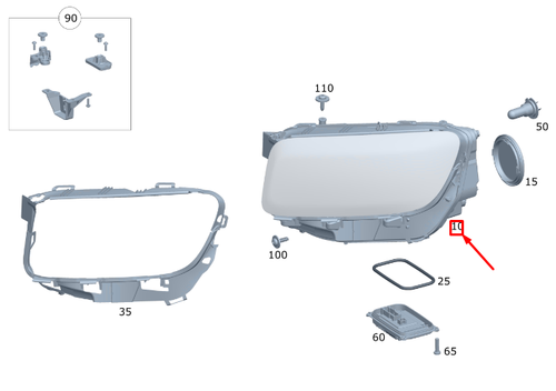 MERCEDES-BENZ GLB X247 Front Left Headlight LHD A2479069501 NEW GENUINE ...