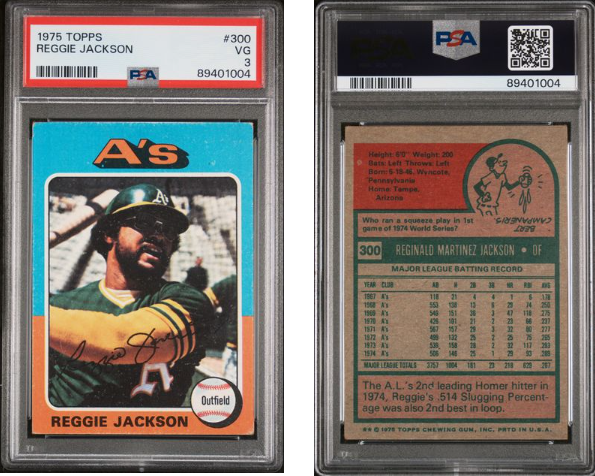 1975 Topps - #300 Reggie Jackson PSA 3 | eBay