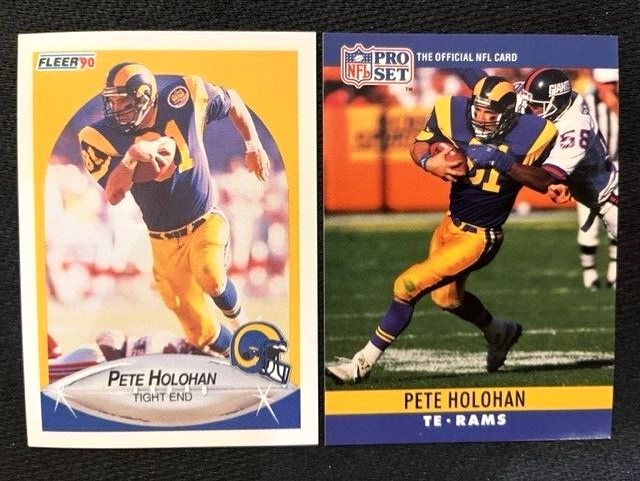 NFL - Pete Holohan 1990 Fleer & 1990 Pro Set Football - Rams | eBay