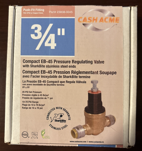 Cash Acme 23808-0045 3/4" Push-to-Connect Bronze EB-45 Direct Pressure ...