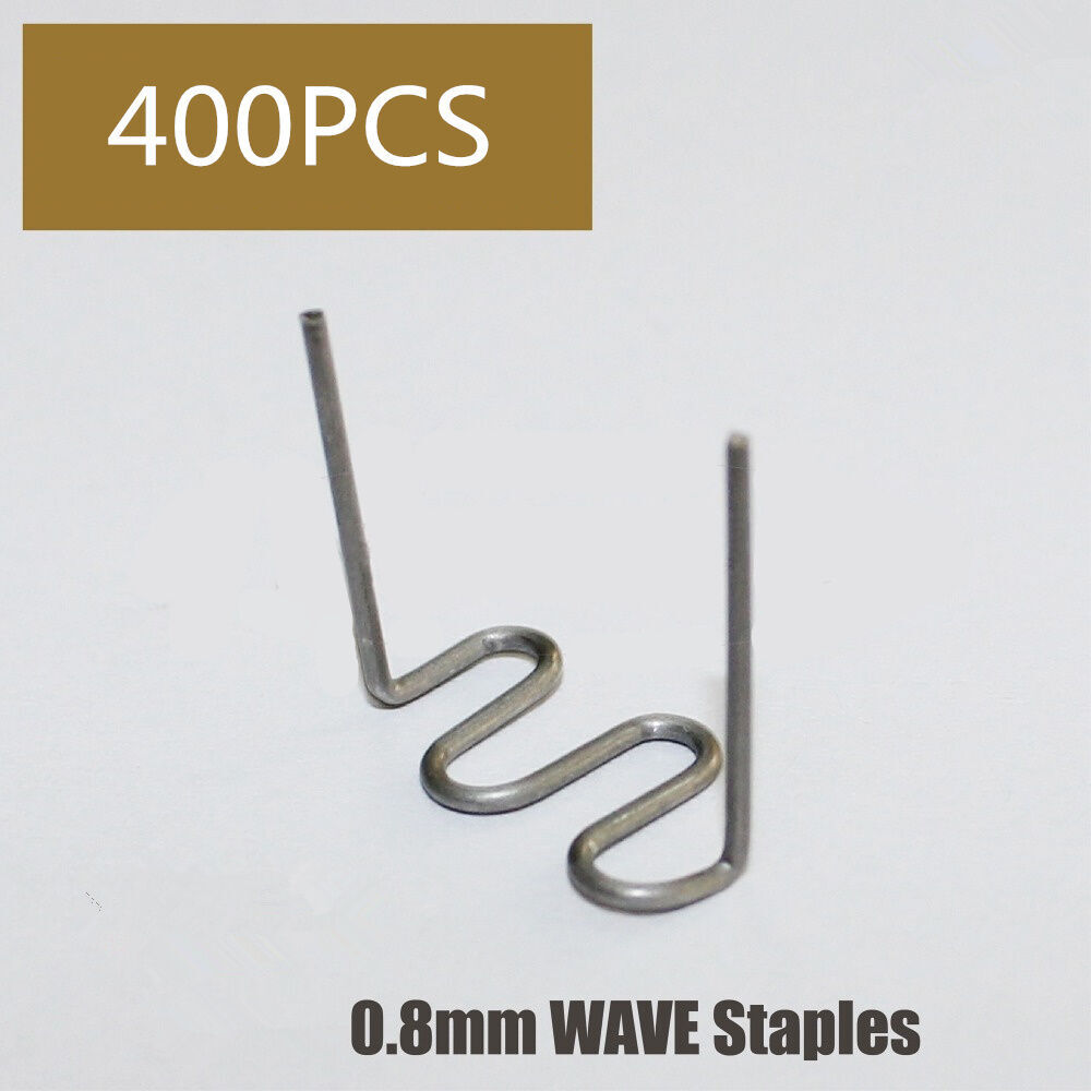 400 Pcs Cut 0.8mm Wave Flat Hot Staples Car Bumper Plastic Stapler ...