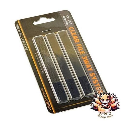 NEW Infini Model Glass File Set Large 3-Piece Set Plastic Model Tool ...