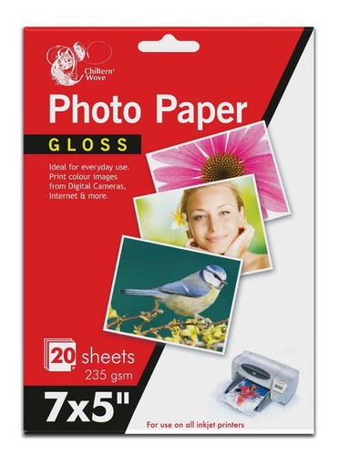 HIGH QUALITY GLOSS PHOTO PAPER A4 7X5, 6X4 DIGITAL GLOSSY INKJET ...