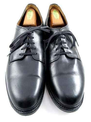 Allen Edmonds "TREVOR" Men's Plain Toe Derby Dress Shoe 10.5 EEE Black ...