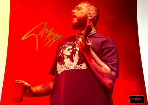 POST MALONE Hand Signed 8x10 inch Color Photo Original Autograph with ...