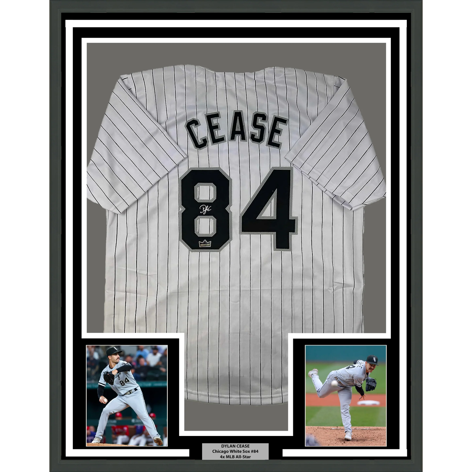 Framed Facsimile Autographed Dylan Cease 33x42 Pinstripe Reprint Laser ...