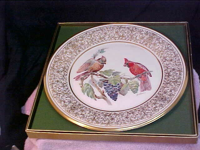 Lenox Boehm Birds CARDINAL Plate 1976 by Art of Edward Marshall Boehm w ...
