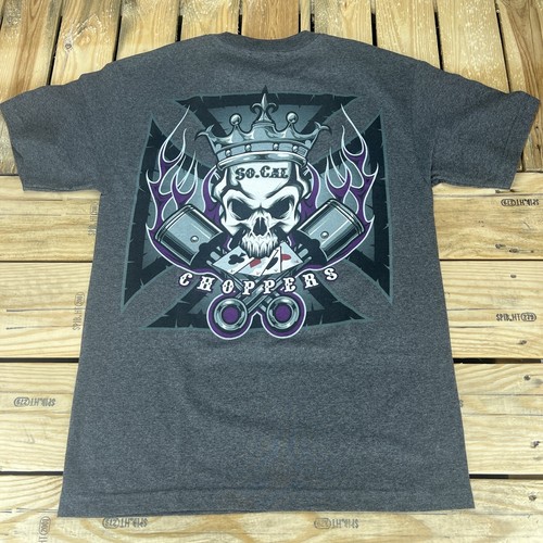 Vintage Y2K ODM So Cal Choppers Gray Graphic TShirt Men's Medium | eBay