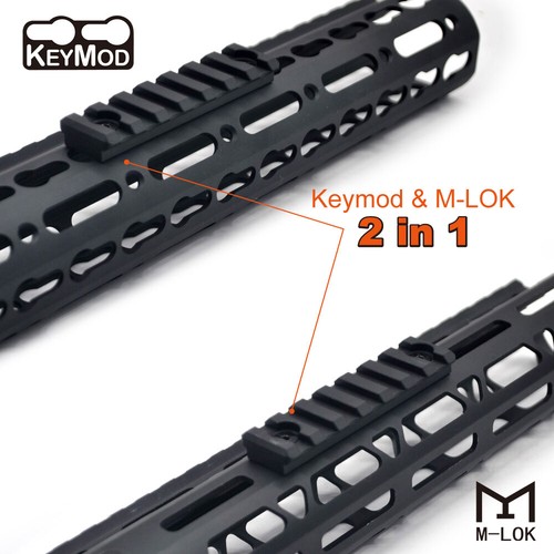 7 slots Picatinny Rail Section Dual Interface Fit Both Keymod&M-lok ...
