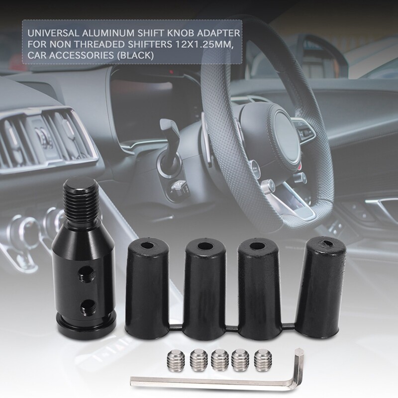 Universal Aluminum Knob Adapter For Non Threaded Shifters 12X1.25Mm ...