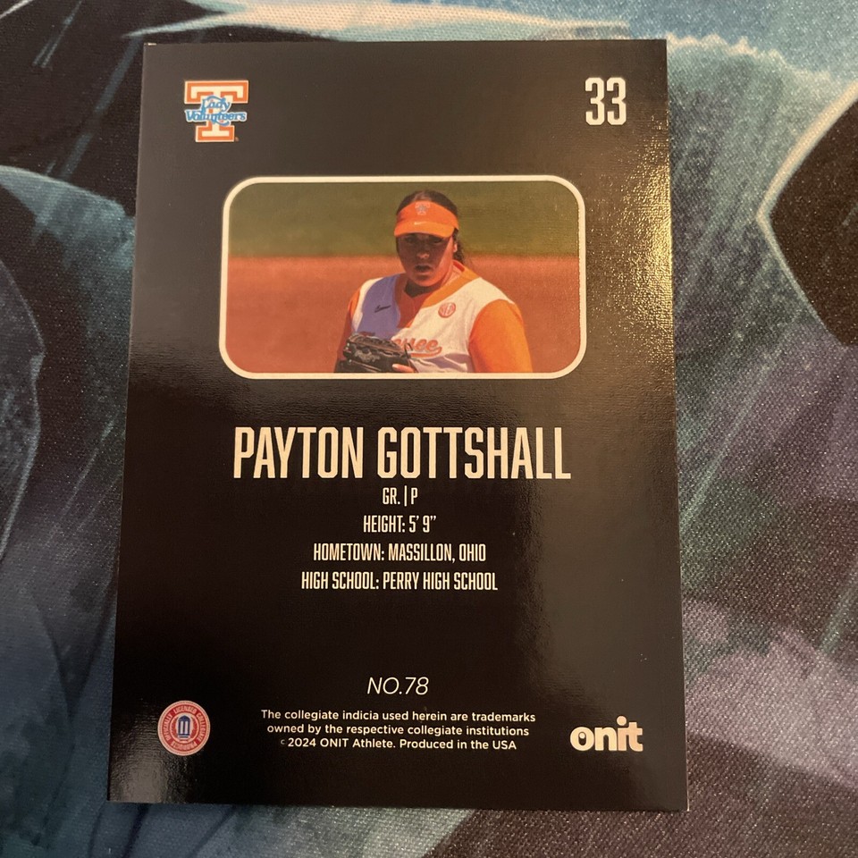 Payton Gottshall Tennessee Lady Vols Softball Blackout | eBay