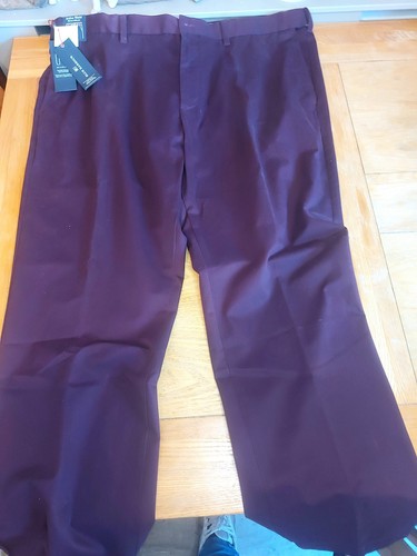 BLUE HARBOUR M&S MENS PLUM ACTIVE WAIST CHINOS TROUSERS Waist 42” Leg ...