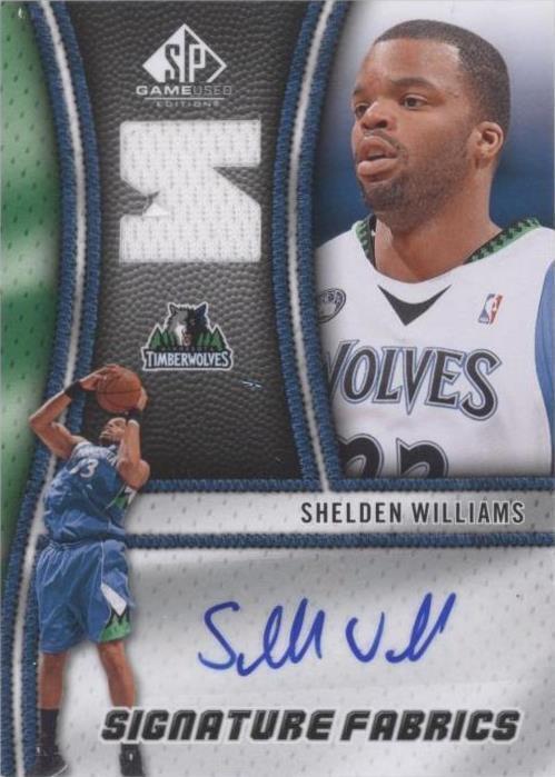 2009-10 SP Game Used - Signature Fabrics Shelden Williams #SF-SH (AU ...