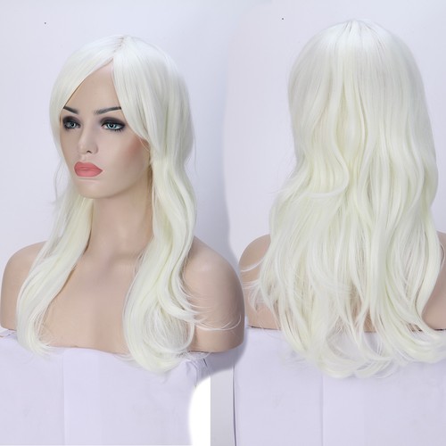 US stock long straight wavy cosplay wig full wigs costume party heat ...