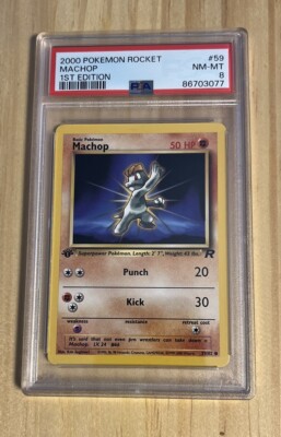 Pokémon Team PSA 8 Rocket 1st Edition Machop 59/82 NM-MT Very Nice! | eBay